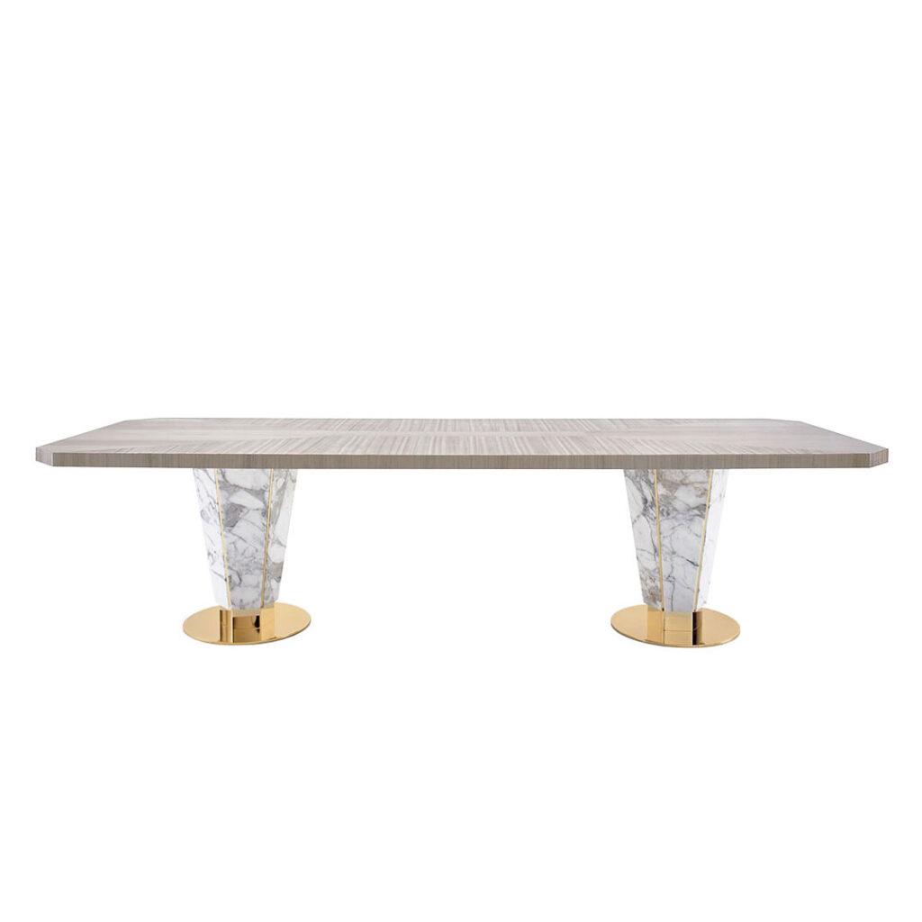 FB: Crystal Rectangular Table - Calacatta | Michelangelo Designs